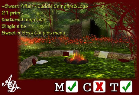 Second Life Marketplace - [AD] ~Sweet Affair~ Cuddle Campfire